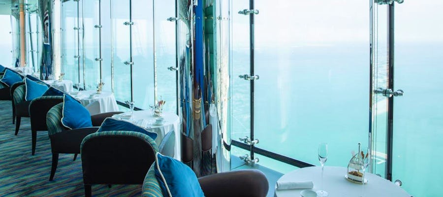 Dine at the Skyview bar and restaurant